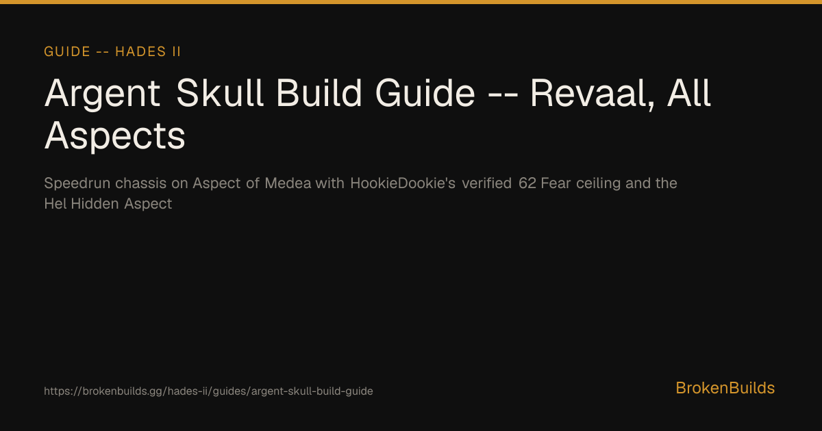 Argent Skull Build Guide -- Revaal, All Aspects -- Hades... | BrokenBuilds
